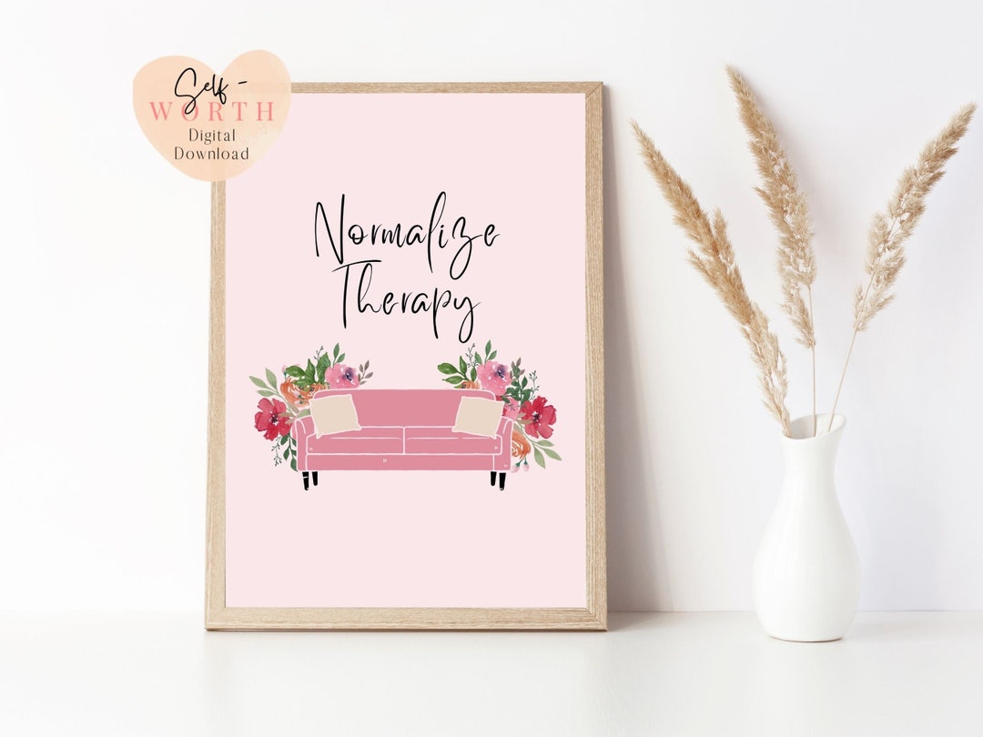 Therapy Wall Art Normalize Therapy Wall Art Print Mental Health Art ...