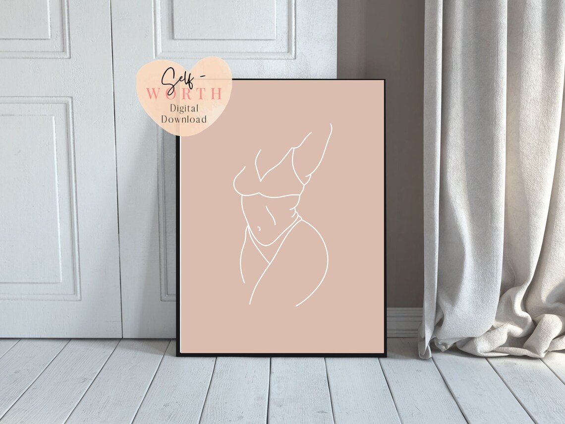 Curvy Women Line Art | Body Positive Line Art Print | Body Positive Art ...