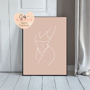 Curvy Women Line Art | Body Positive Line Art Print | Body Positive Art ...