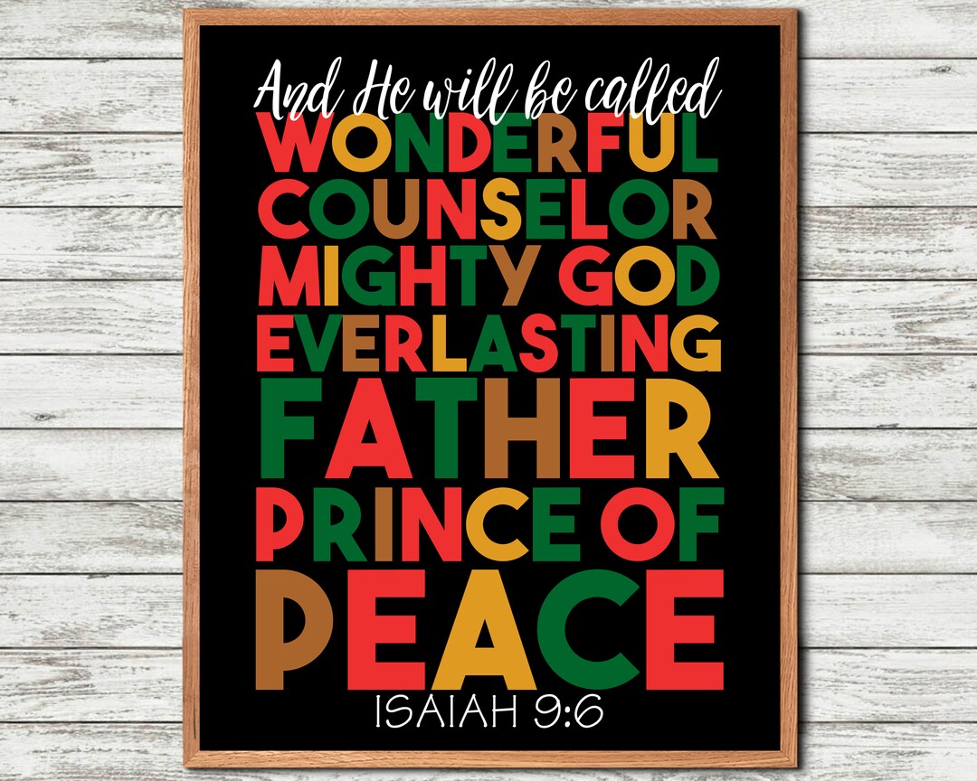 He Will Be Called, Wonderful Counselor, Isaiah 9 6, Christian Wall Art ...