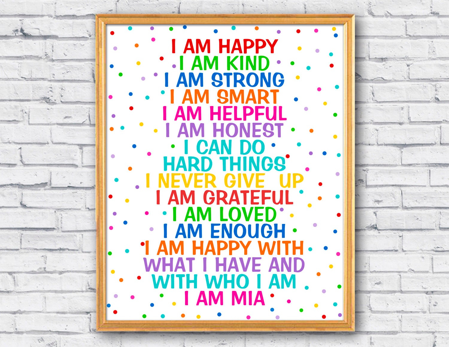 Personalized, I Am Smart, Kind, Strong, Honest, Brave, Loved, Kids ...