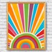 Sun Rays Art Print, Retro Art Print, Colorful Wall Art, Retro Wall Art ...