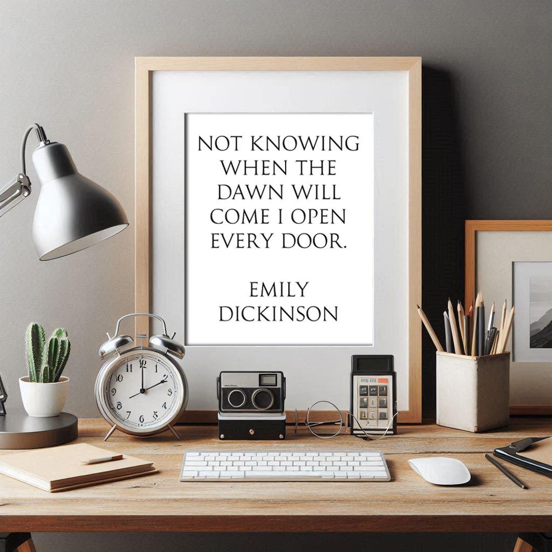 Emily Dickinson, nicht wissen wann, die Dämmerung kommt, druckbare ...