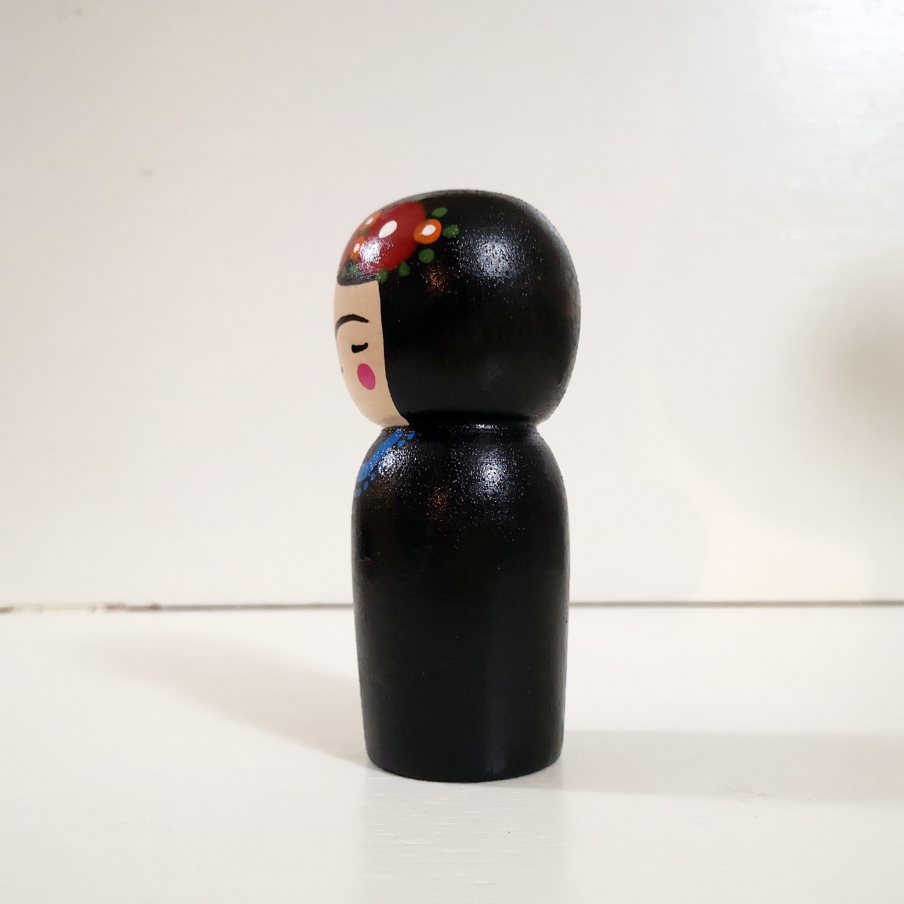 Kokeshi Doll Frida Kahlo Japanese Style Doll Wooden Doll - Etsy