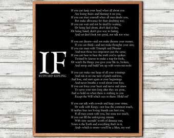 IF Poem, Art Print, IF Poem By, Rudyard Kipling, Printed Poster, IF ...