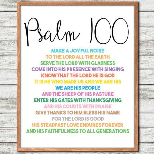 Psalm 100 - Etsy