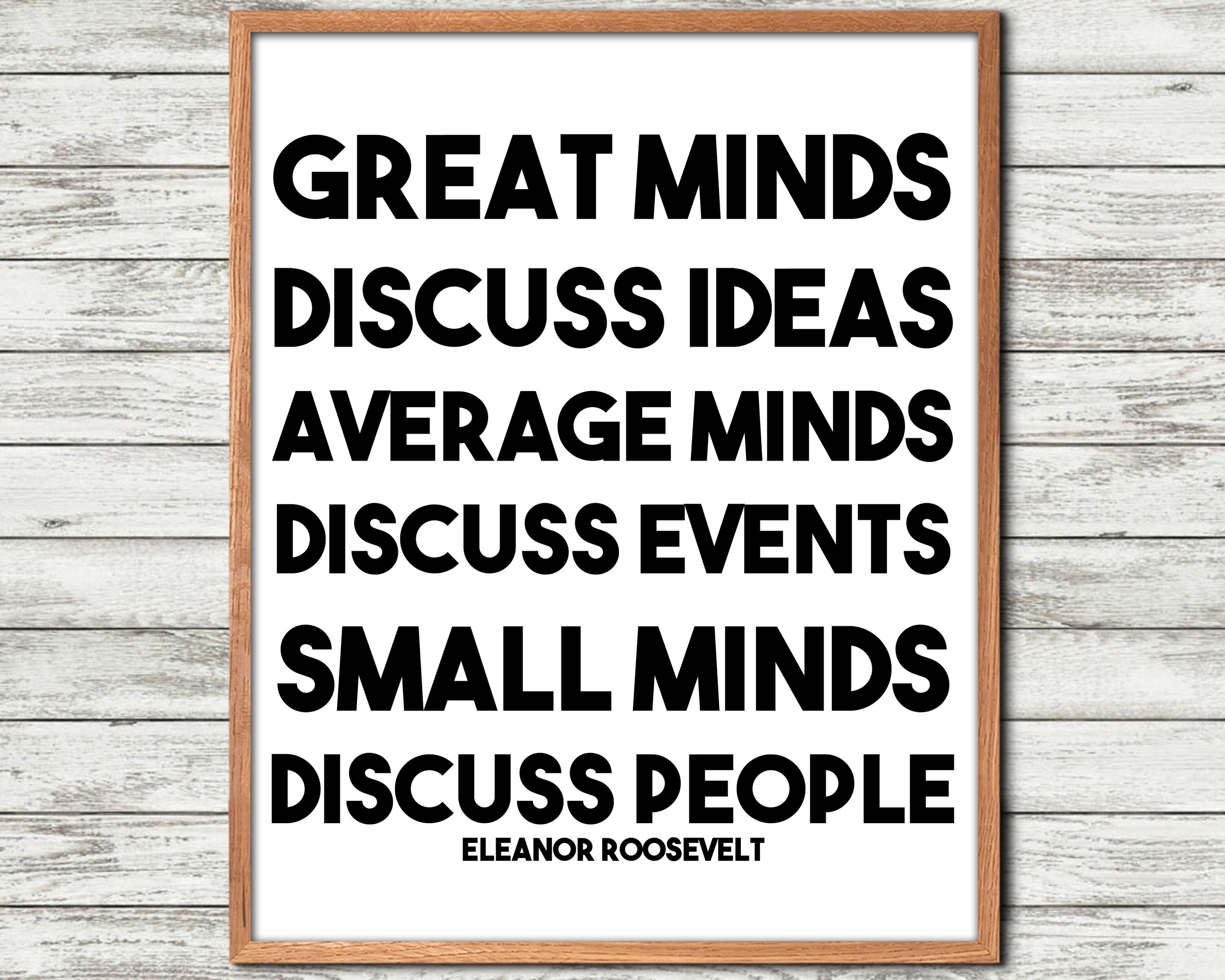 Eleanor Roosevelt Quotes Great Minds