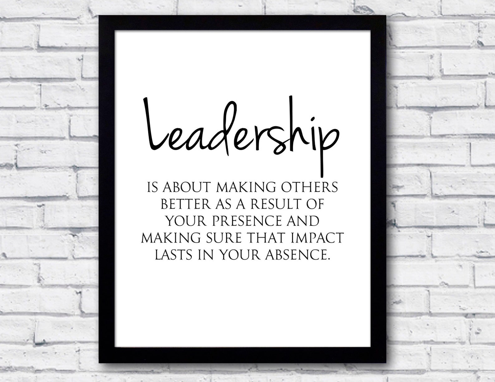 Leadership Quote, Print, Leadership is About, Printable, Retirement ...