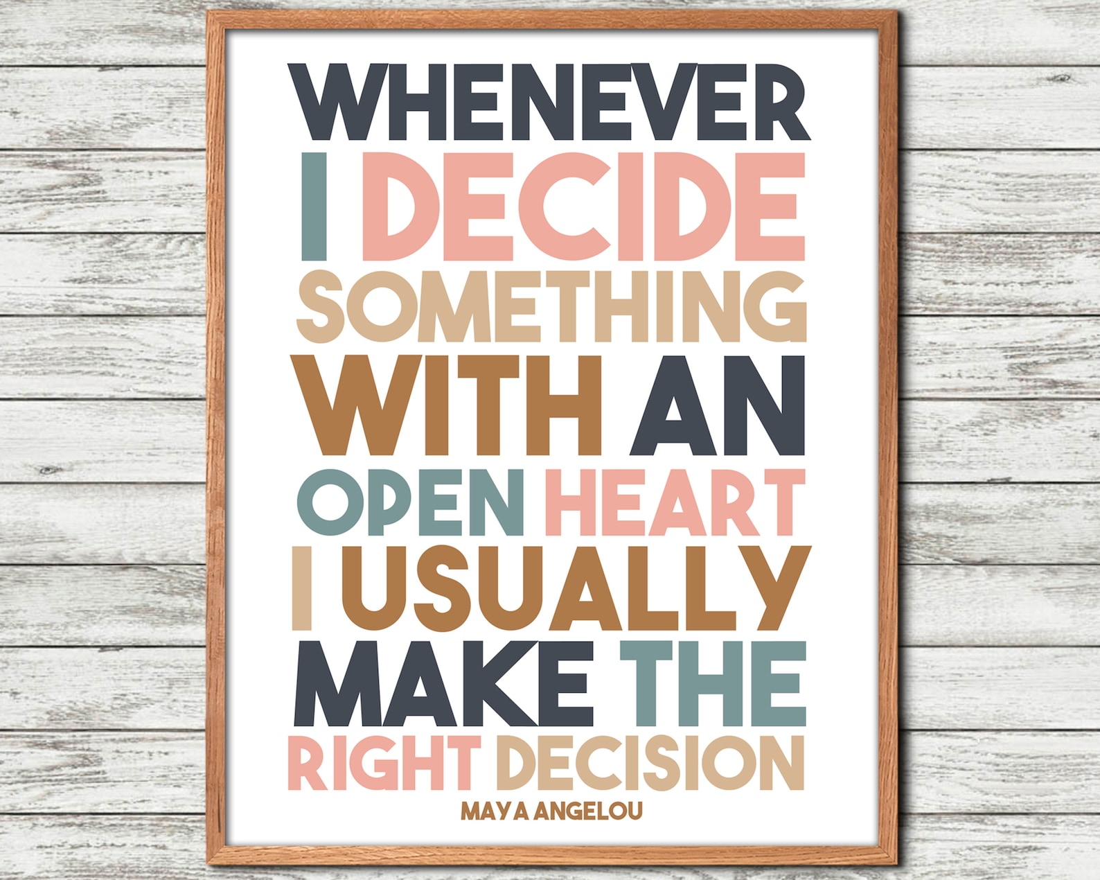 Maya Angelou Quote, Maya Angelou, Wall Art, Poem, I Ve Learned That ...