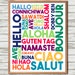 Hello in Different Languages, Digital Download, Colorful Prints, Hello ...