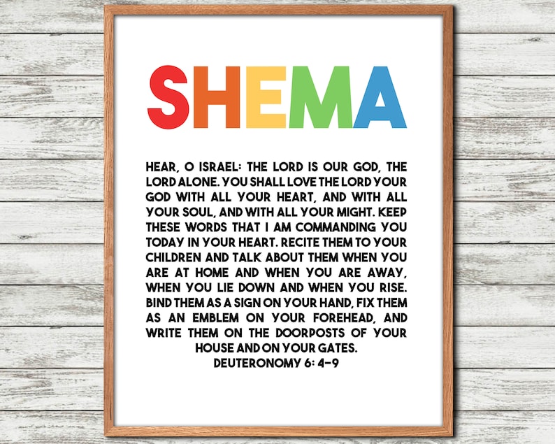 Deuteronomy 6:4-9 Shema Bible Verse Wall Art Scripture Print - Etsy Canada