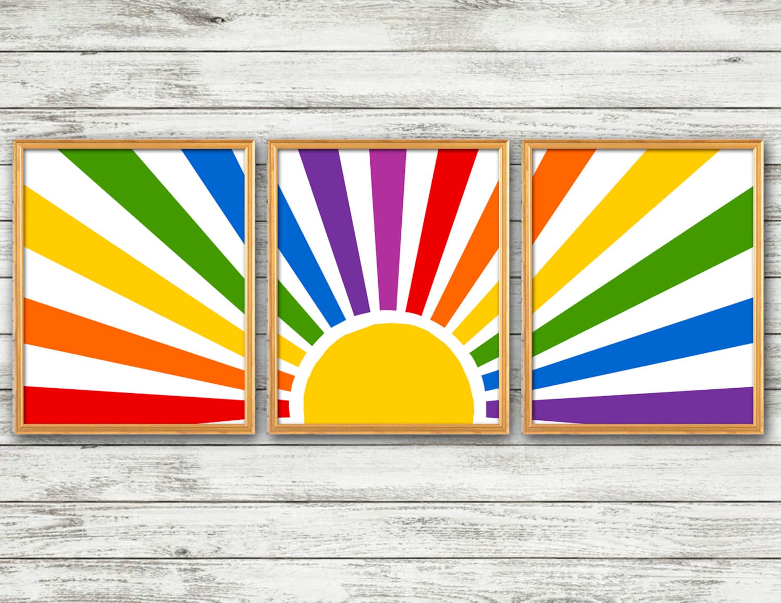 Abstract Wall Art, Abstract Sun, Sunshine Poster, 3 Set Art, Abstract ...