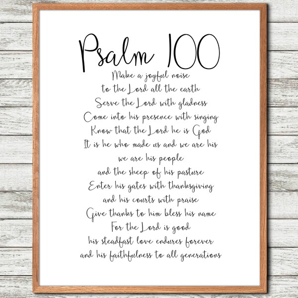 Psalm 100 - Etsy