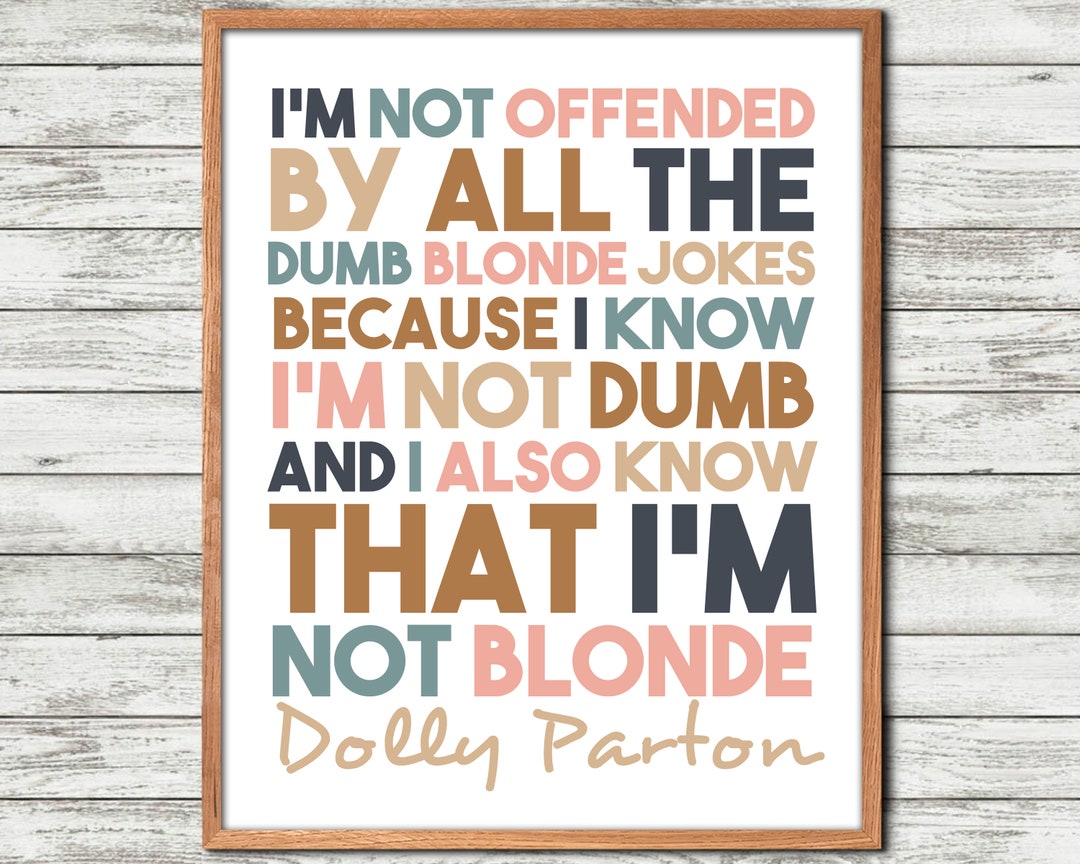 Dolly Parton Print, Dolly Parton Poster, Dolly Parton Quote, Wall Art ...