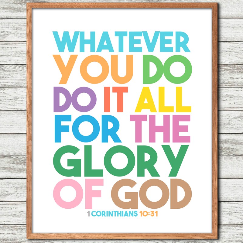 1 Corinthians 10 31 - Etsy