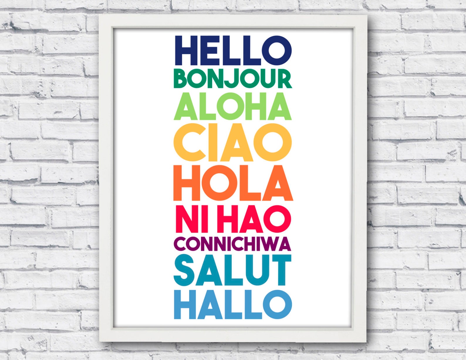 Hello in Different Languages, Digital Download, Colorful Prints, Hello ...