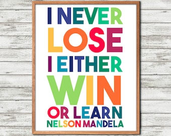Win or Learn Poster | Etsy