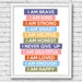 Kid Affirmations, Homeschool Art, Colorful Wall Art, Printable, Nursery ...