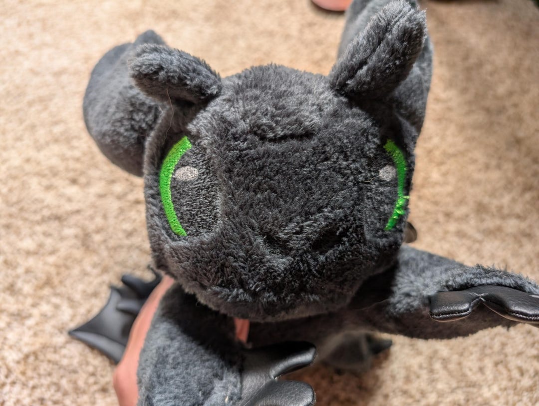 Toothless Inspired Plush (weighted) - Etsy