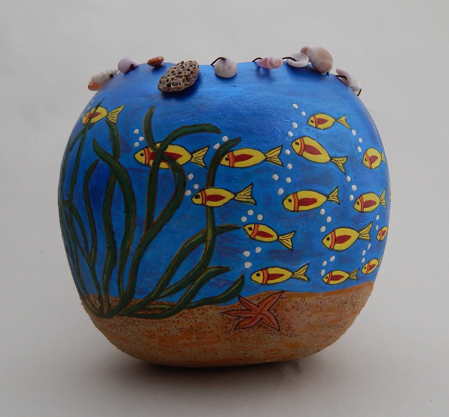 Buy Gourd Art, Painted Gourds, Hand Painted Gourd, Unique Office Decor ...