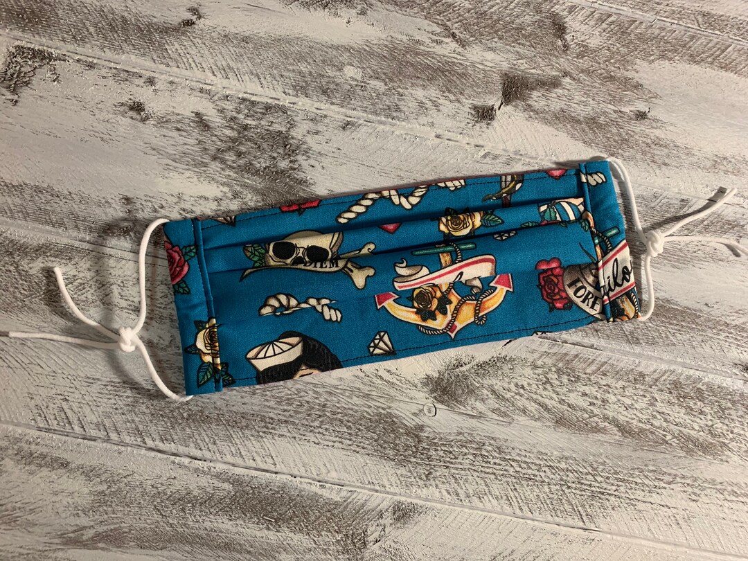 Old School Tattoo Theme Face Mask - Etsy