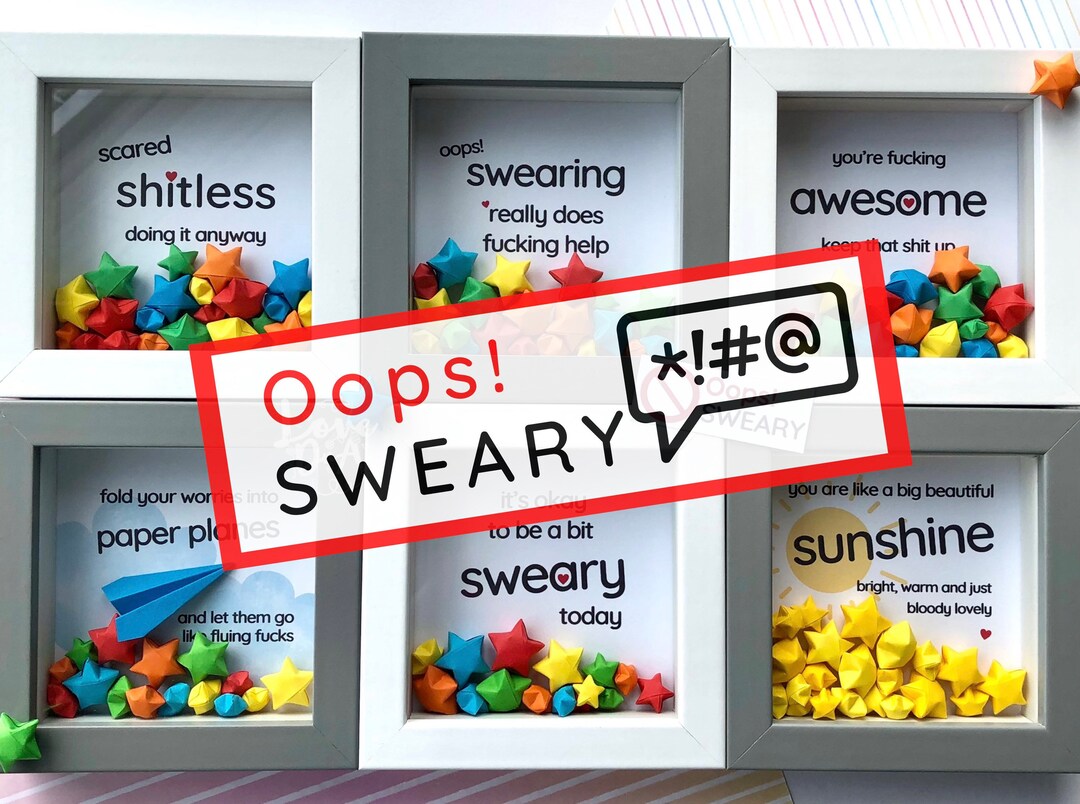 SWEARY Quotes to Inspire Origami Lucky Star Uplifting and Positive Gift ...