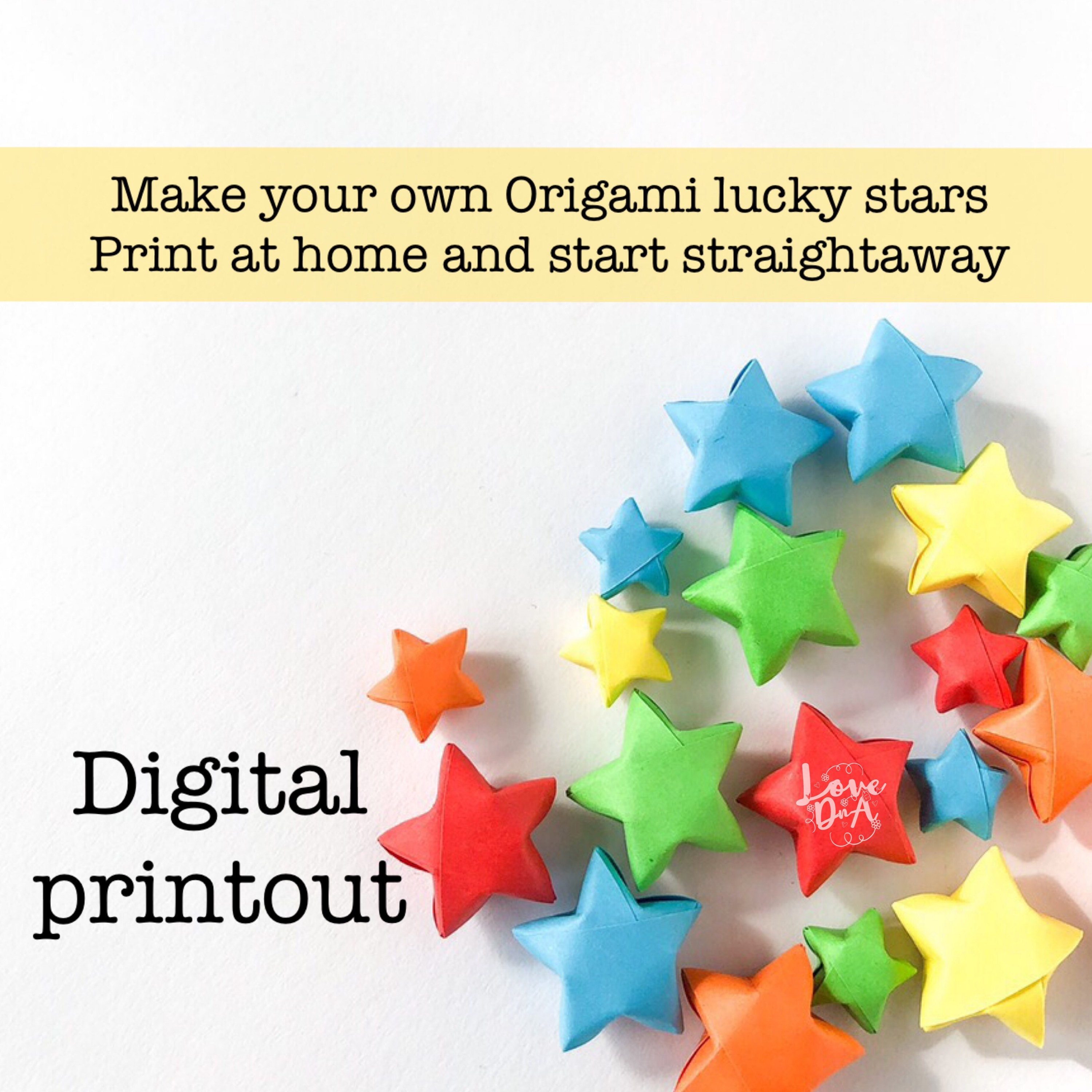 Lucky Star Origami Paper Printable