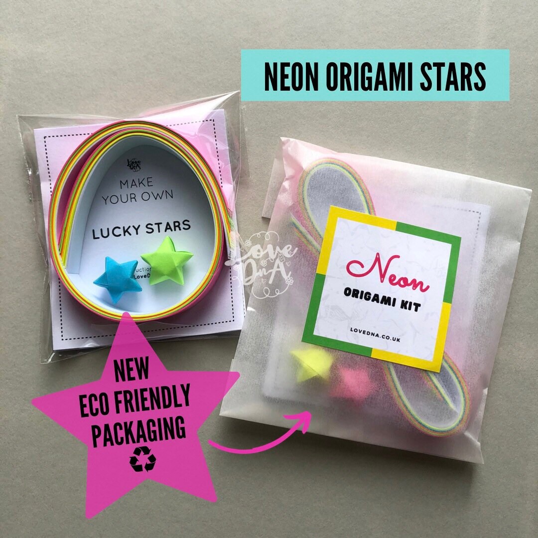 NEON Origami Lucky Stars Make Your Own Paper Stars Eco Friendly ...