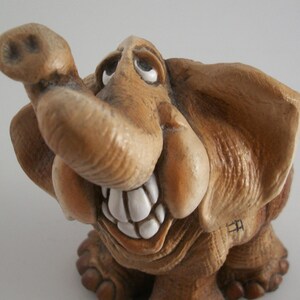 Beasties John Raya Figures, Smiling Elephant Figurine 1980's - Etsy