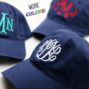 Navy Monogrammed Hat Monogrammed Baseball Cap Personalized Baseball Hat ...
