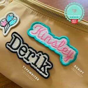 Custom Nametags Personalized Name Patch Personal Iron on Name Tag Backpack Sew on Patch Uniform ...