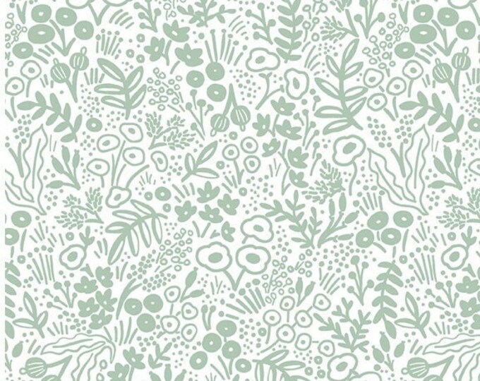 Sage Green Floral Botanical by Rifle Paper Company for Cotton+steel ...