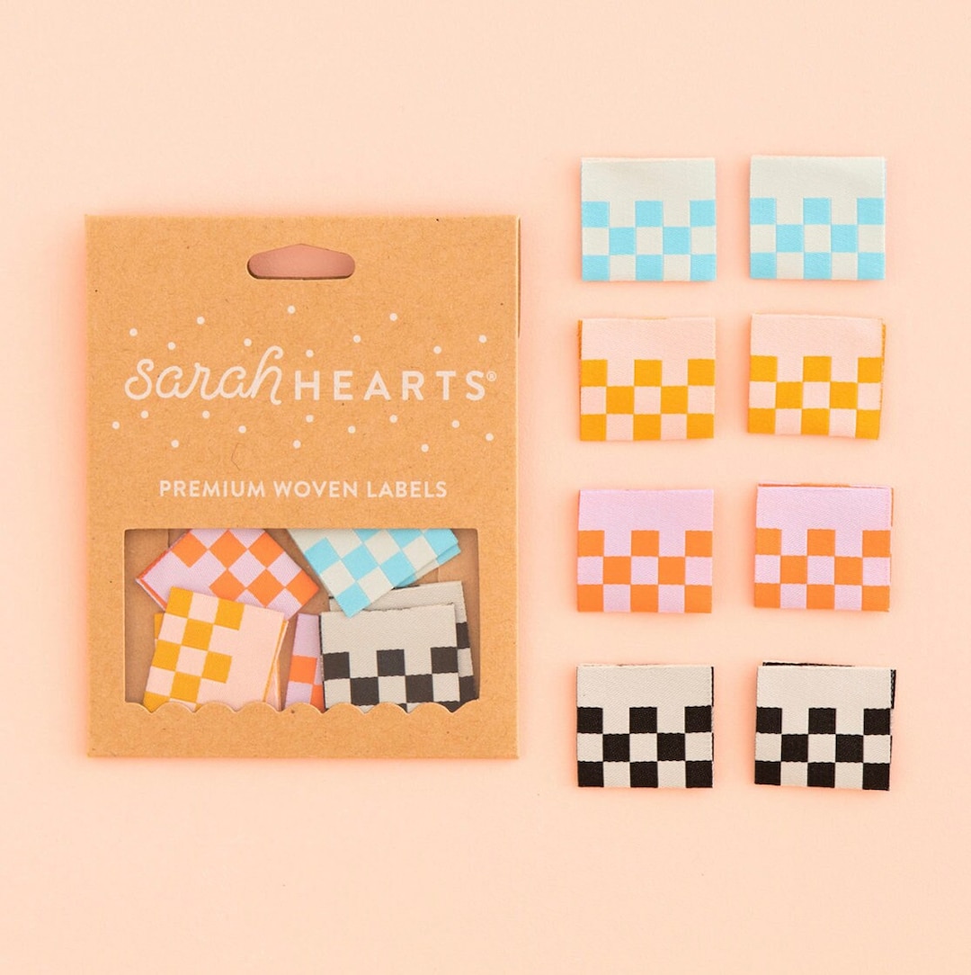 Checkerboard Multipack Labels, Sew-in Labels for Handmade Projects ...