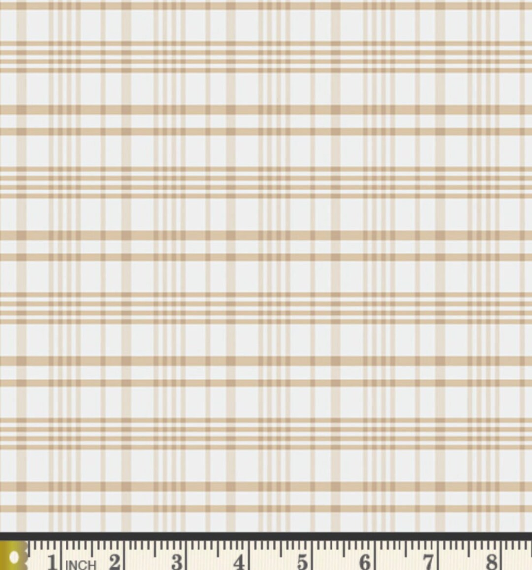 Cream and Caramel Plaid, Happy Plaid Raw by Maureen Cracknell for Art ...