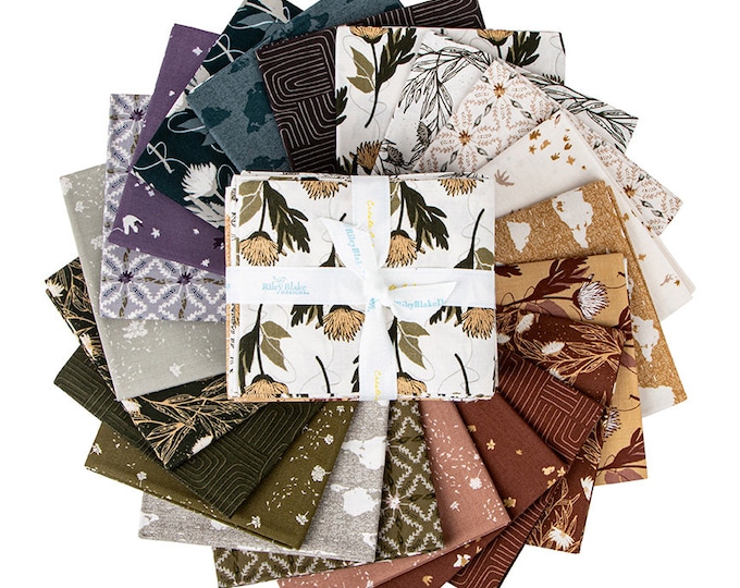 Serenity Blues Fat Quarter Bundle, by Gerri Robinson for Riley Blake ...