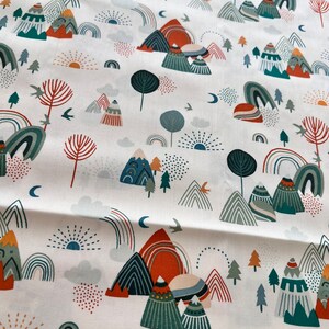 Timberline Forest Fabric Bundle, Teal Green Rust Gold Spruce, Woodland ...