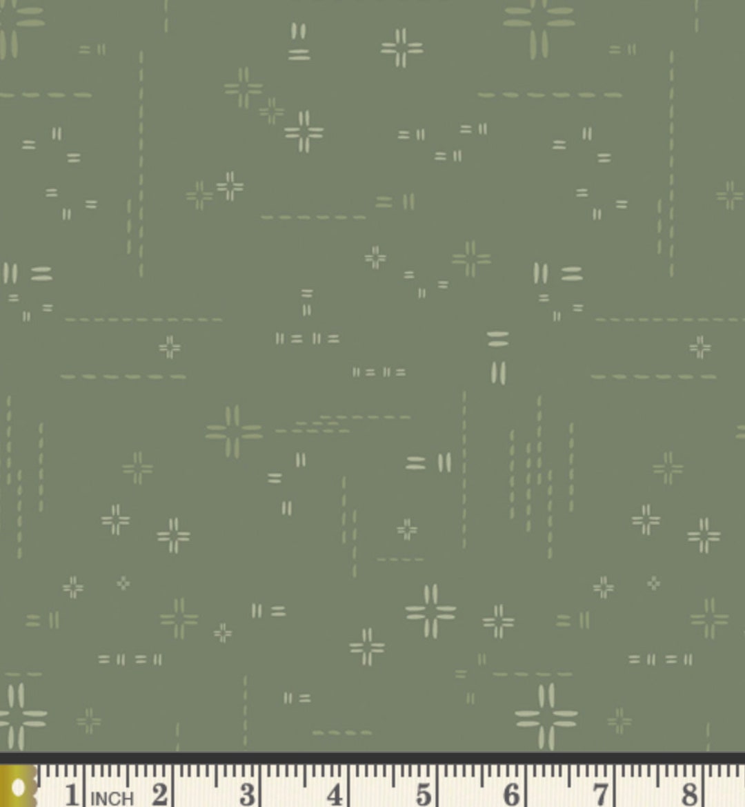 Olive Green Blender Fabric, Decostitch Elements Laurel by Art Gallery ...