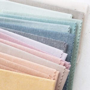 Everyday Chambray Fat Quarter Bundle, by Fableism, Yarn Dyed Woven, Homespun Quilting Cotton ...
