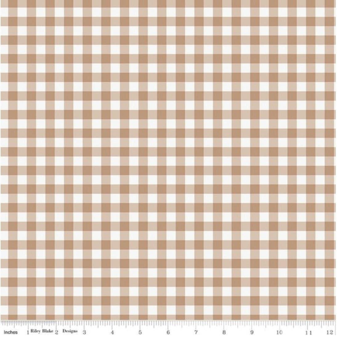 Neutral Gingham Fabric, Plaid Beach, C13186 Beach by Dani Mogstad for ...