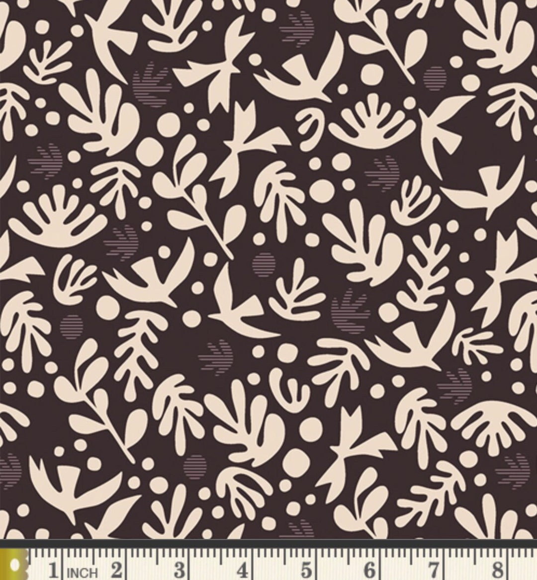 Boho Birds Truffle Fabric, Duval by Suzy Quilt for Art Gallery Fabrics ...