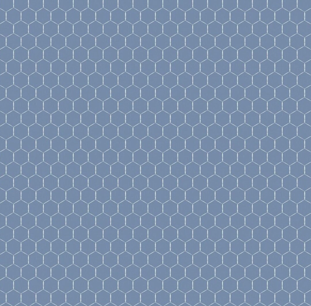 Chicken Wire, Storybook Farm, Dear Stella Fabrics, STELLA-DCJ2383 Storm ...
