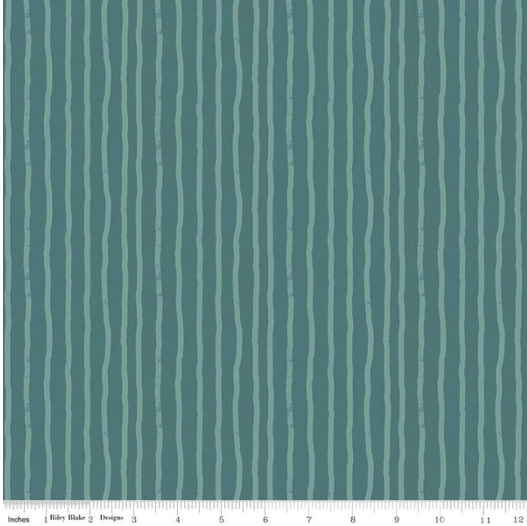 Teal Stripes Fabric, Roar C12465-TEAL by Citrus & Mint for Riley Blake ...