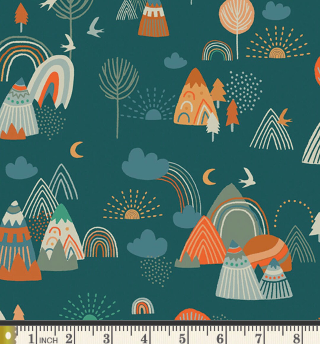 Mountain Adventure Quilting Cotton, Timberline Dusk by Jessica Swift ...