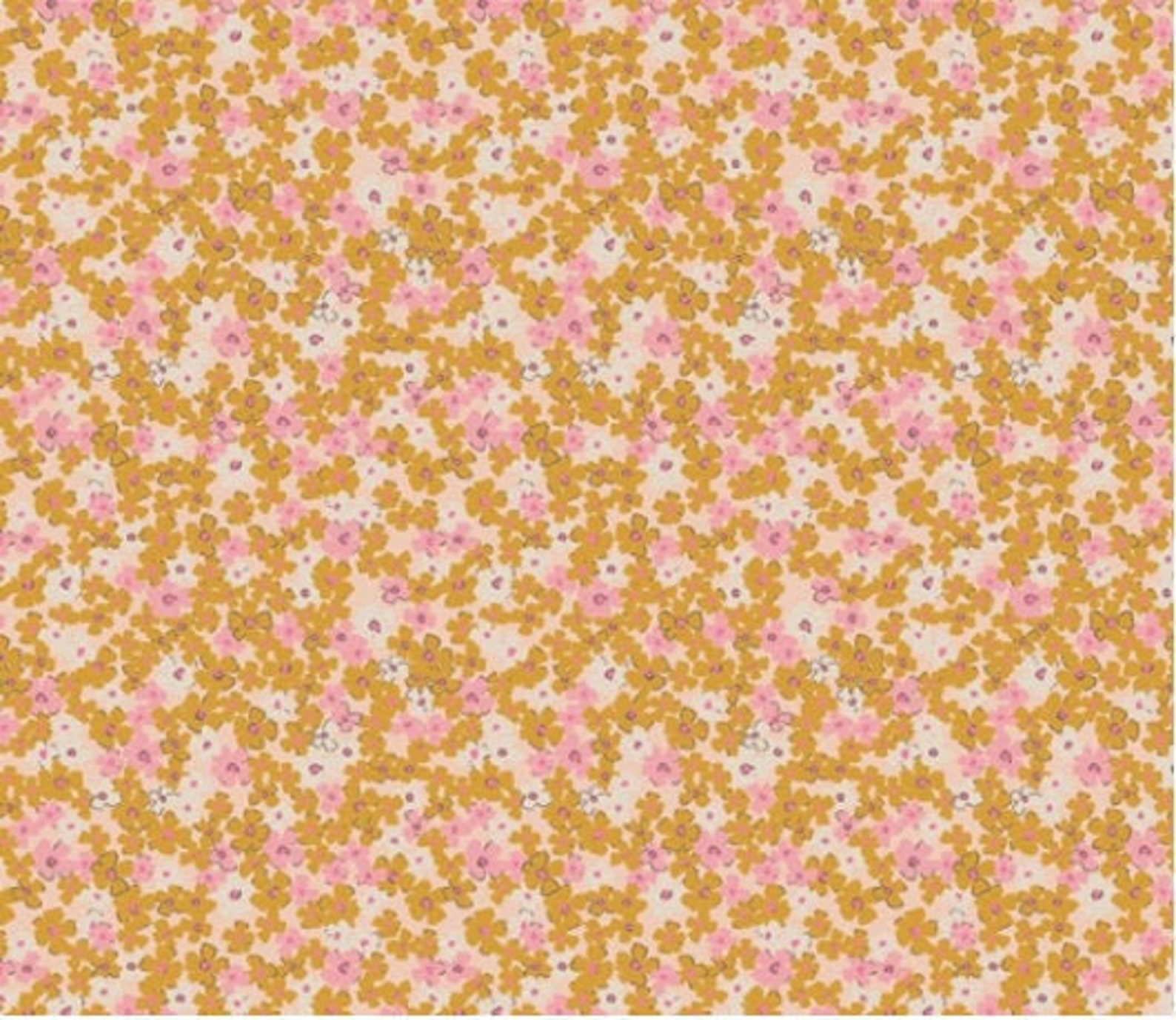 Pink and Gold Retro Floral, Retro Prairie Fresh by AGF Studio, Flower ...