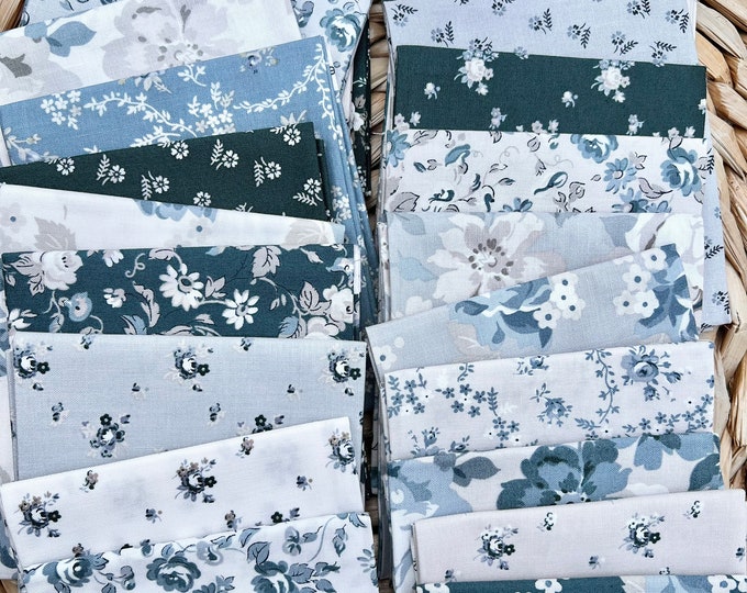 Serenity Blues Fat Quarter Bundle, by Gerri Robinson for Riley Blake ...
