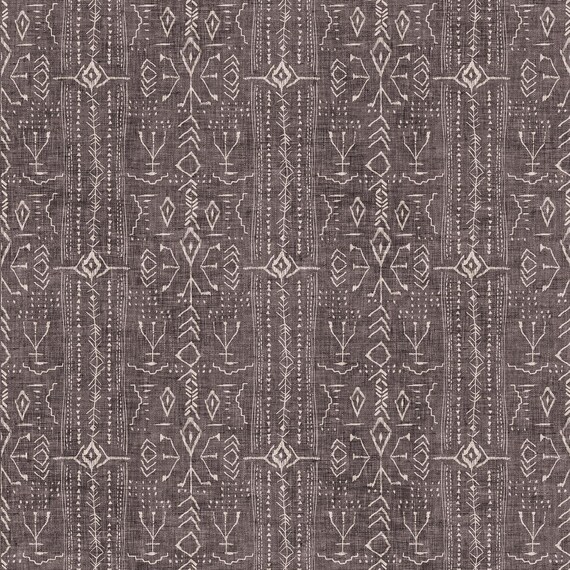 Brown Aztec Markings Stripe Forest Fable by Esther Fallon Lau | Etsy