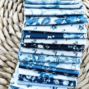 Serenity Blues Fat Quarter Bundle, by Gerri Robinson for Riley Blake ...