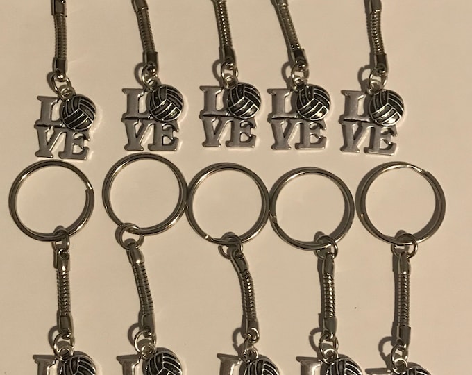 Netball - 10 X Love Netball Silver Key Ring / Bag Tag Gift for Player ...