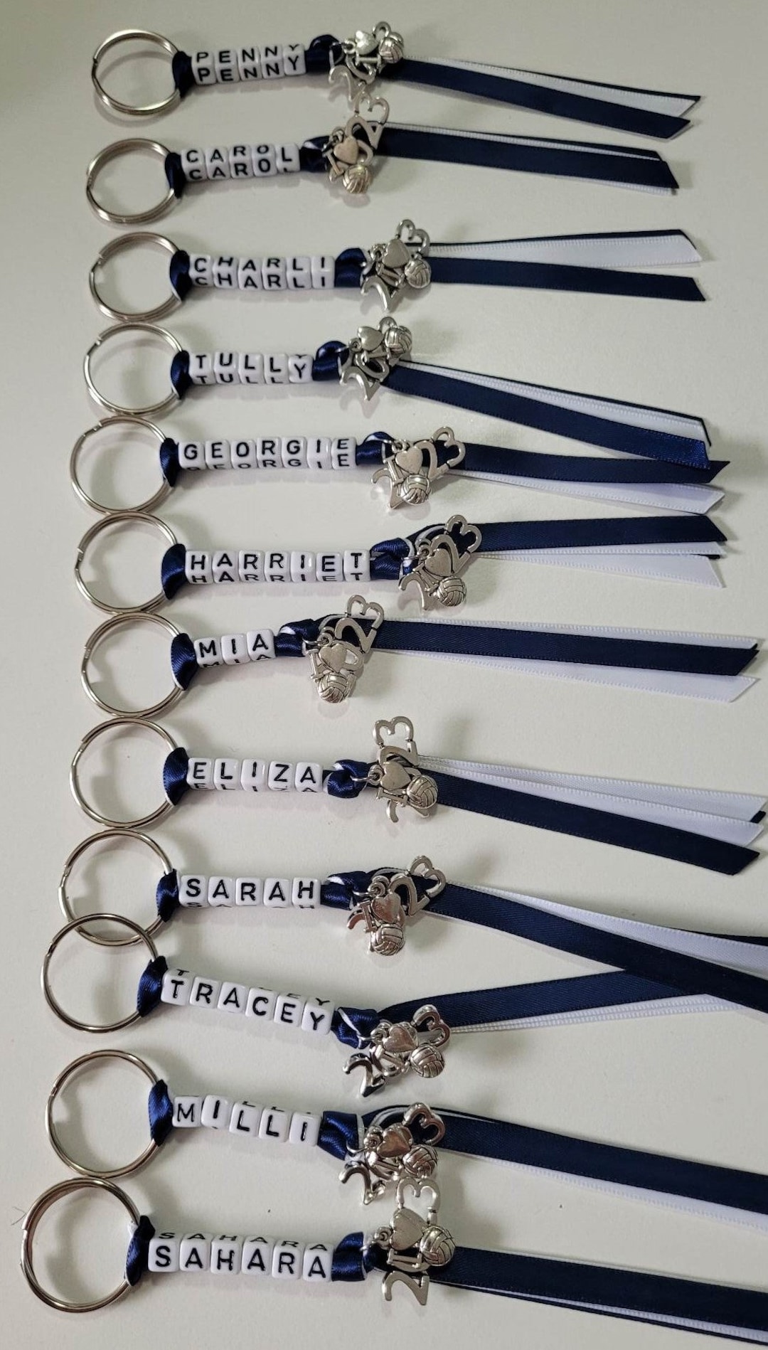 Personalised Netball Keyrings: Team Colors, I Love Netball - Set of 12 ...