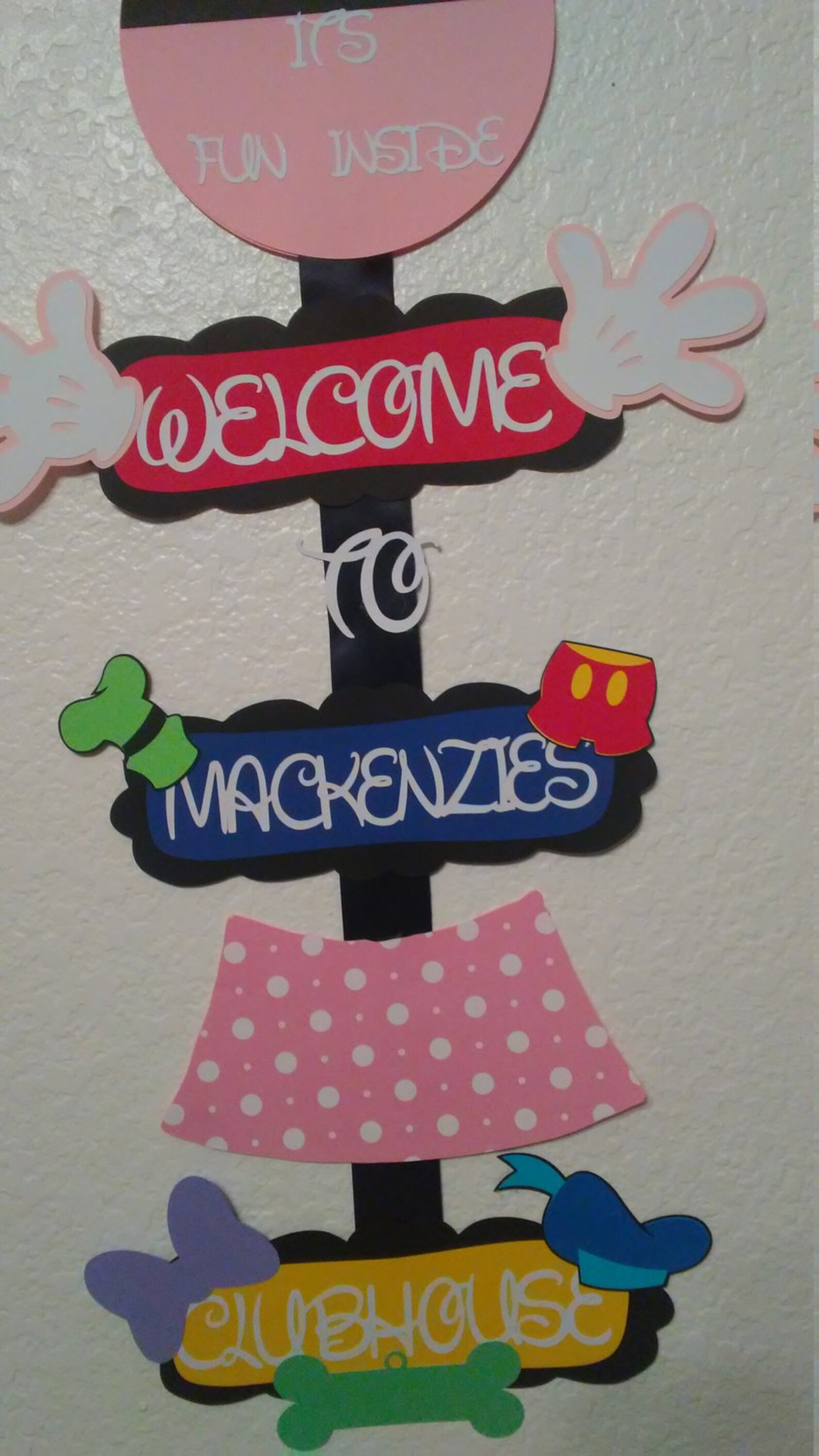 Minnie Mouse Clubhouse Door Sign, Minnie Mouse Birthday Party Sign ...